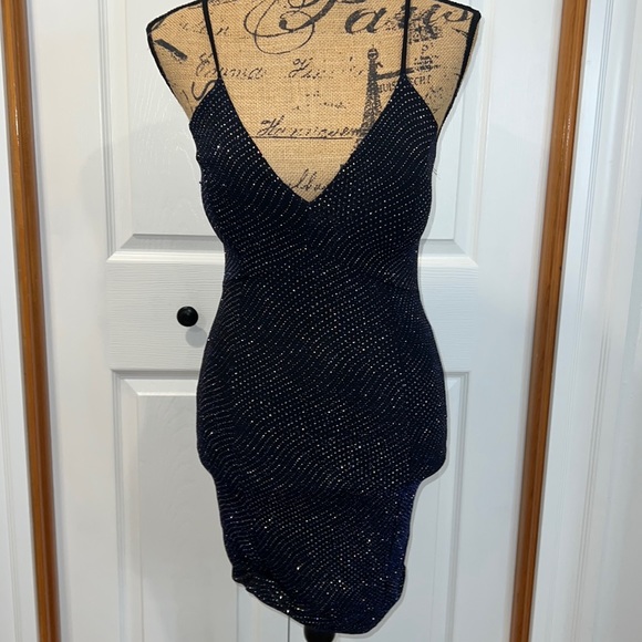 Windsor | Dresses | Windsor Sparkly Navy Blue Body Con Dress | Poshmark